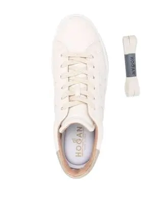 Hogan Rebel Leather Sneakers - Beige