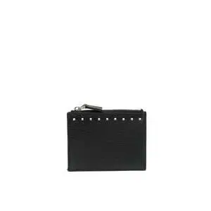 Valentino Garavani Leather Card Holder - Black