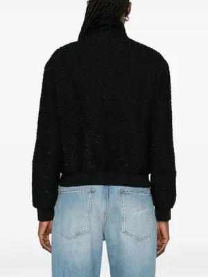 Emporio Armani Tweed Blouson Jacket - Black