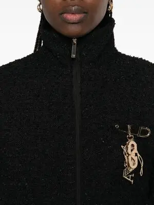 Emporio Armani Tweed Blouson Jacket - Black