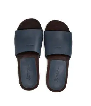 LA ROSE Leather Clogs - Denim