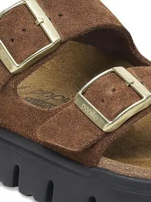 BIRKENSTOCK Arizona Double Buckle Slides - Brown