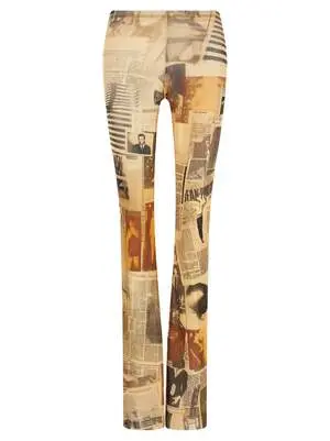 JEAN PAUL GAULTIER The Journal Print Tulle Trousers - Multicolor