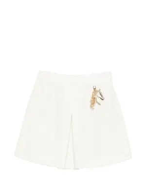 Emporio Armani Tweed Mini Skirt - White