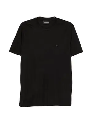 Emporio Armani Modal And Silk Blend T Shirt - Black