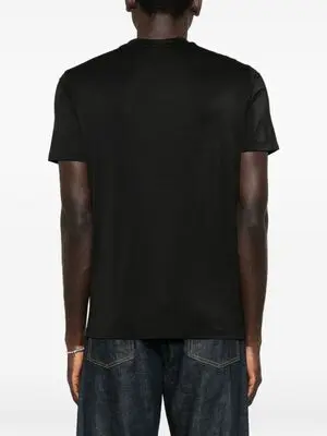 Emporio Armani Modal And Silk Blend T Shirt - Black