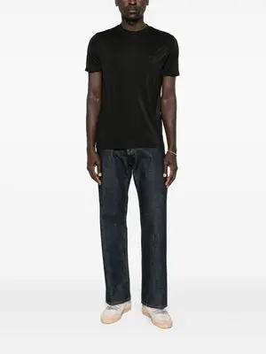 Emporio Armani Modal And Silk Blend T Shirt - Black