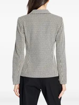 Emporio Armani Double-breasted Houndstooth Blazer - Beige