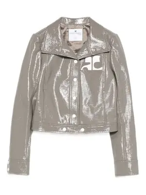 Women's Gray Leather Jackets