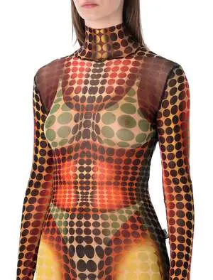 JEAN PAUL GAULTIER Dots Re-edition Long Dress - Orange Multi