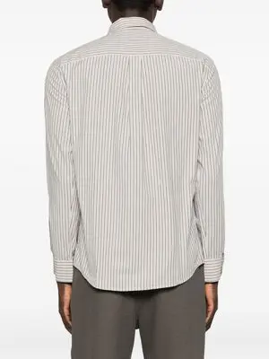 Emporio Armani Striped Cotton Shirt - Beige