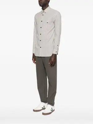 Emporio Armani Striped Cotton Shirt - Beige