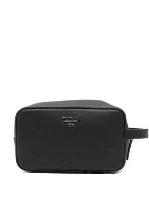 Emporio Armani Logo Beauty Case - Brown