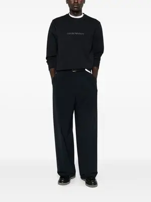 Emporio Armani Logo Cotton Sweatshirt - Blue