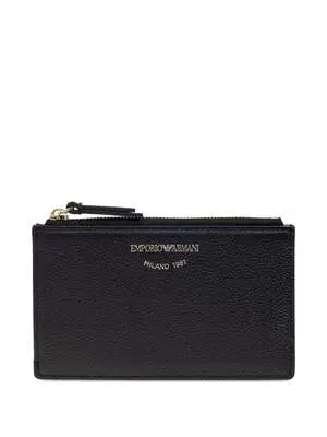 Emporio Armani Leather Card Case - Black