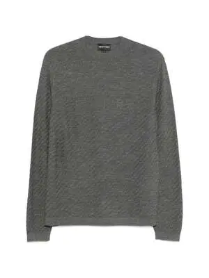 Emporio Armani Wool Crewneck Sweater - Grey
