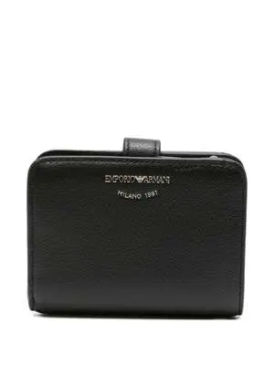 Emporio Armani Leather Bifold Wallet - Black