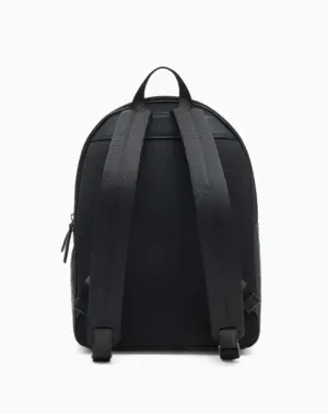 Emporio Armani Logo Leather Backpack