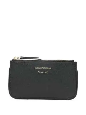 Emporio Armani Leather Coin Case - Black