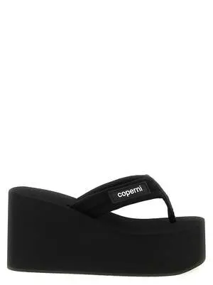 Coperni Black Platform Wedges