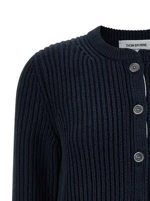 Thom Browne Knitted Cropped Cardigan