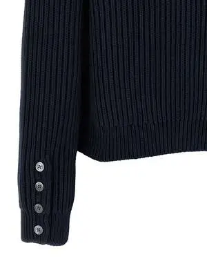 Thom Browne Knitted Cropped Cardigan