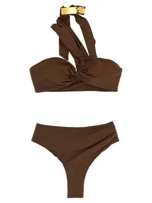 Elisabetta Franchi Jewel Bikini - Brown