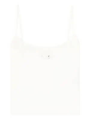 DIESEL® Logo Cotton Tank Top - White