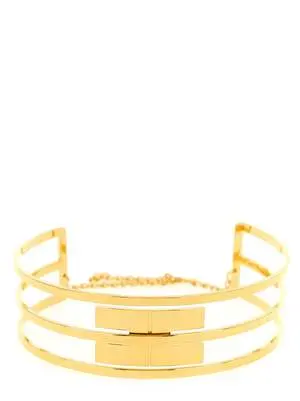 Elisabetta Franchi Logo Band Necklace - Gold