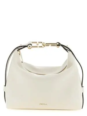 Furla Shoulder Bag In Printed Leather - Beige