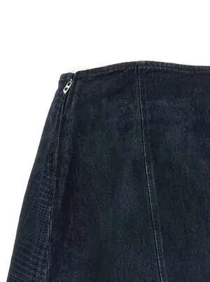 DIESEL Cotton And Hemp Denim Miniskirt