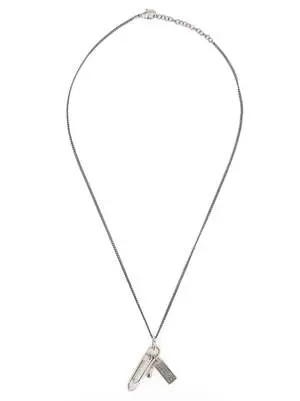 MAISON MARGIELA Metal Pendant Necklace - Silver