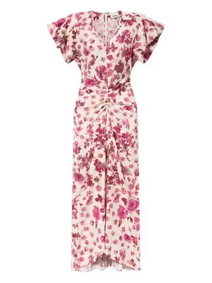 Isabel Marant Étoile Terenae Printed Long Dress - Pink