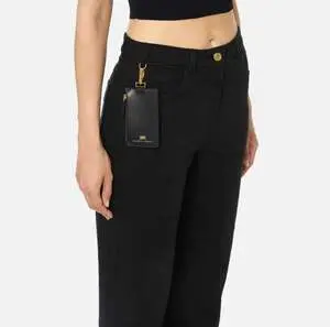 Elisabetta Franchi Straight Leg Jeans - Nero