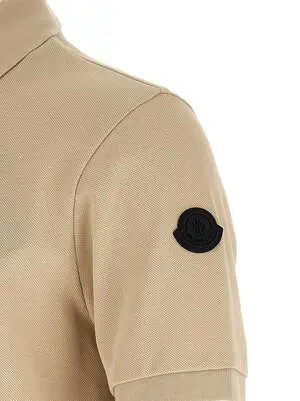 Moncler Piqué Polo Shirt - Beige
