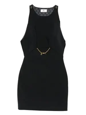 Elisabetta Franchi Sleeveless Dress With Chain Embellishment