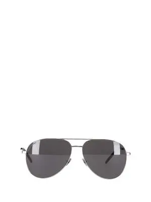 Saint Laurent Classic 11 Sunglasses - Shny Silver Smoke