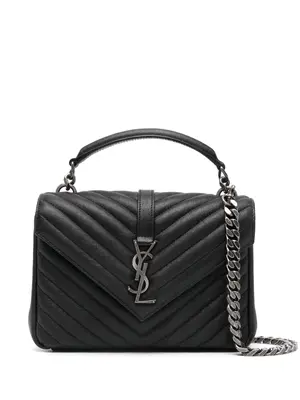 Saint Laurent Saint Laurent College Monogram Shoulder Bag Noir