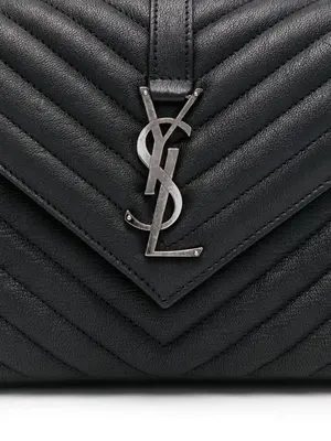 Saint Laurent College Monogram Shoulder Bag - Noir