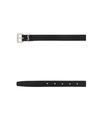 Saint Laurent Y Haka Moira Lamb Belt - Noir