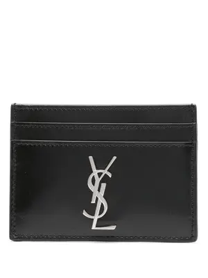 Saint Laurent Silver Tone Wallets For Men