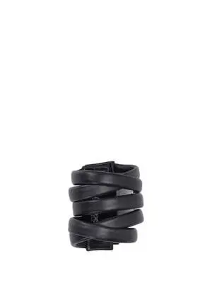 LA ROSE Leather Wrap Bracelet - Nero