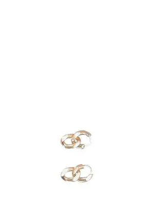 MAISON MARGIELA Hoop Earrings - Yellow Gold Plating Buratatto