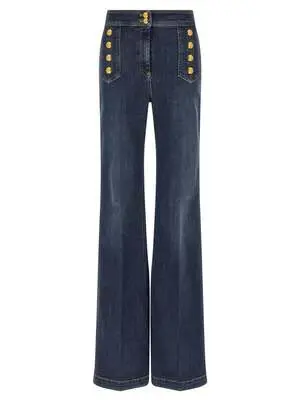 Elisabetta Franchi Button Detailed Jeans For Women