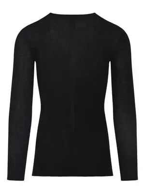 Rick Owens Ribbed Round Neck - Black
