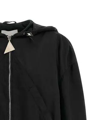 Attico Hooded Bomber Jacket - Black