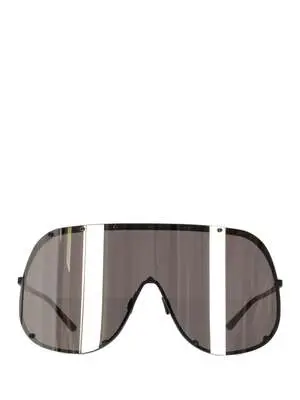 Rick Owens Shield Sunglasses - Blk Temple/flash Gold Lens