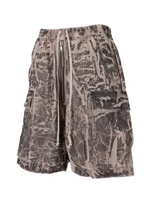 Rick Owens Cargobela Shorts - Black Washed Foil