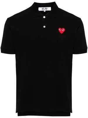 Comme Des Garçons Cotton Polo Shirt - Black