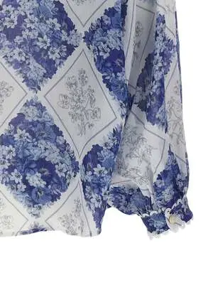 Twin-set Ramie Shirt With Floral Pattern